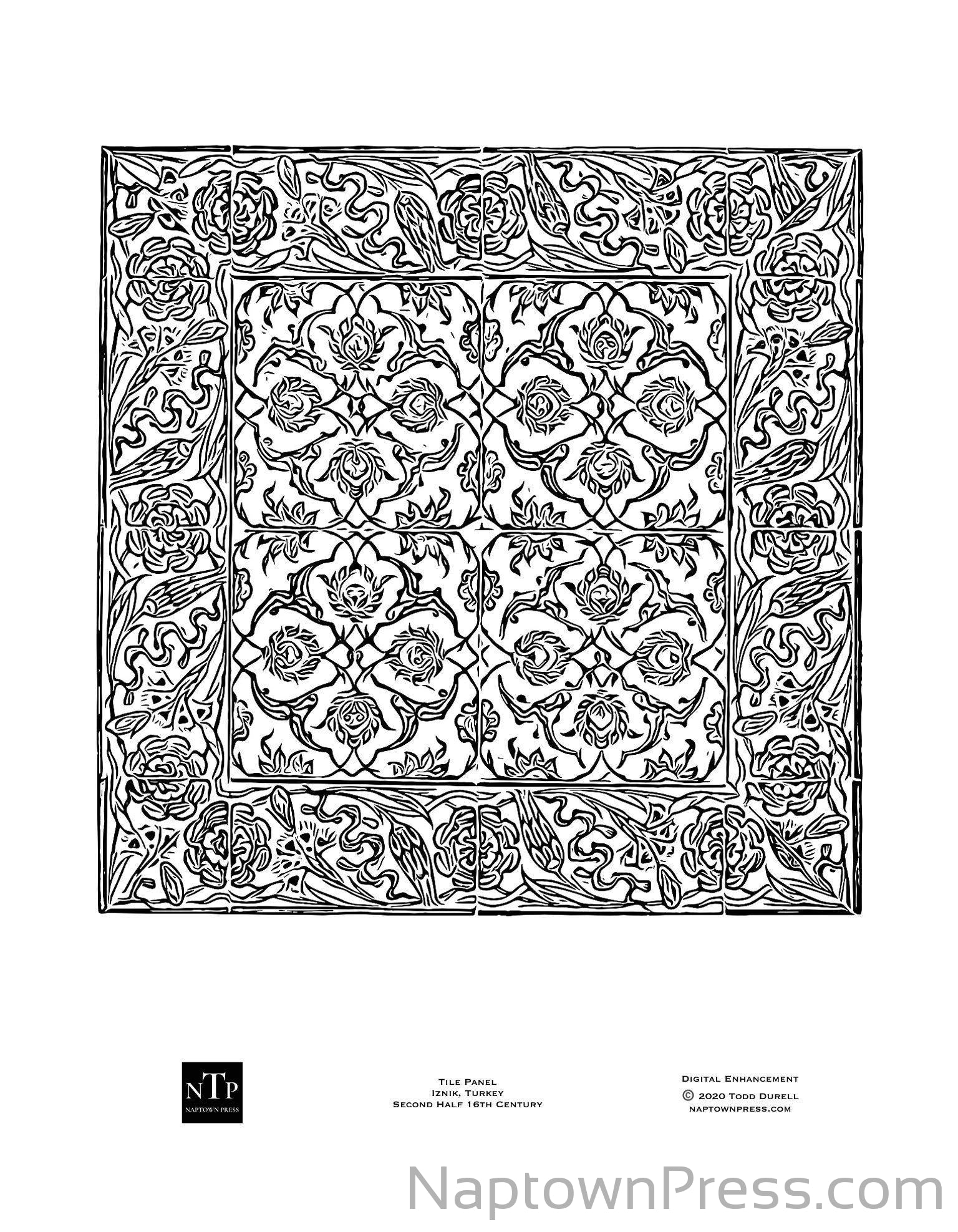 persian rug coloring sheet